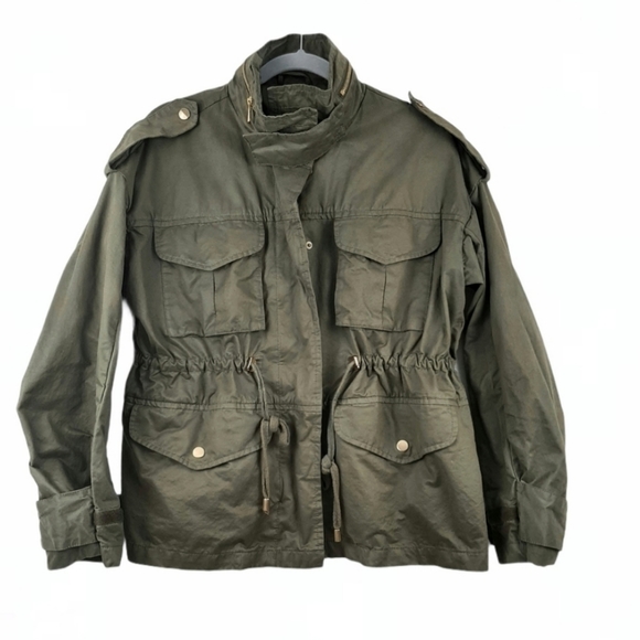 H&M | Jackets & Coats | Hm Green Military Lightweight Utility Jacket ...